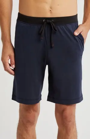 Daniel Buchler Peruvian Pima Cotton Lounge Shorts - Midnight