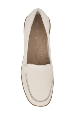 Easy Spirit Abide Loafer Wide Width By - Chic Cream Leather