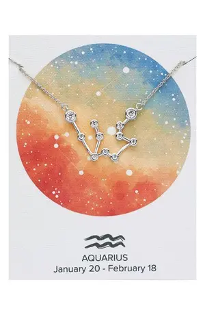Sterling Forever Constellation Necklace - Silver - Aquarius