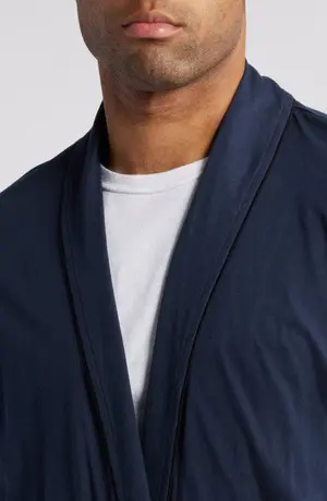 Daniel Buchler Peruvian Pima Cotton Robe - Midnight