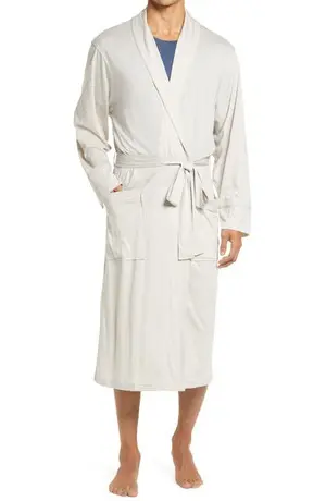 Daniel Buchler Peruvian Pima Cotton Robe Pebble