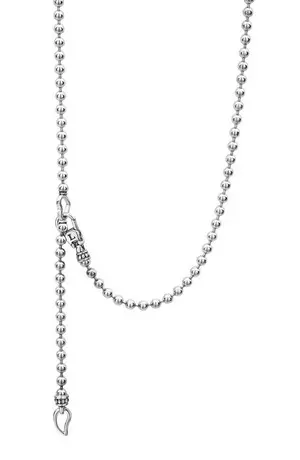 Lagos Beloved Large Lock Two-tone Pendant Necklace
