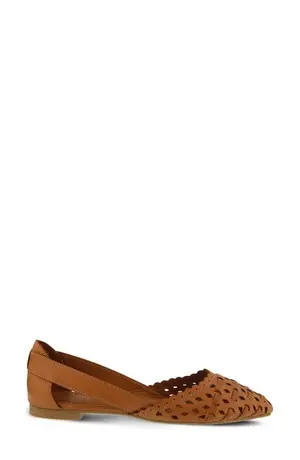 SPRING STEP SHOES Delorse D'orsay Flat - Camel Leather