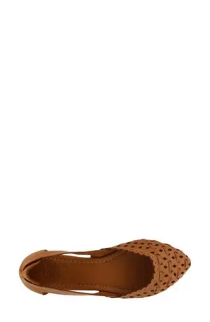 SPRING STEP SHOES Delorse D'orsay Flat - Camel Leather
