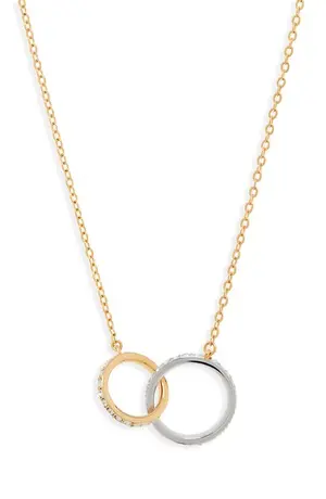 Nordstrom Nordstrom Infinity Link Necklace Clear- Gold- Silver