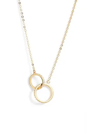 Nordstrom Infinity Link Necklace - Clear- Gold