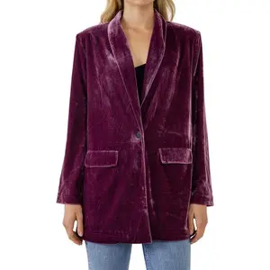 Endless Rose Velvet Blazer - Lavender
