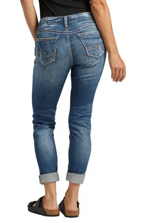 SILVER JEANS CO. Girlfriend Distressed Jeans