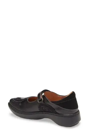 Naot Sea Mary Jane Flat - Black Madras/black Suede