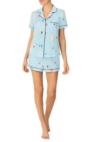 Kate Spade New York Print Short Pajamas Blue/ Novel