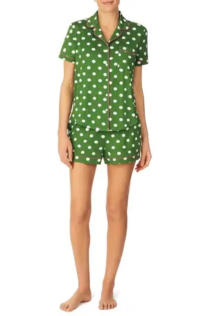 Kate Spade New York Print Short Pajamas Green Dot