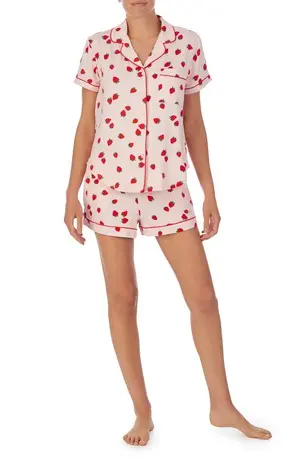 Kate Spade New York Print Short Pajamas Pink Strawberry