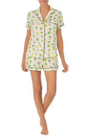 Kate Spade New York Print Short Pajamas White Lemon