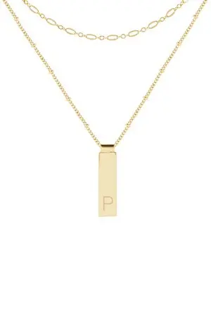 BROOK & YORK Maisie Initial Layering Necklaces Set - Gold P