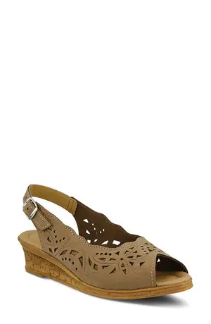 SPRING STEP SHOES Orella Slingback Sandal Beige Nubuck Leather