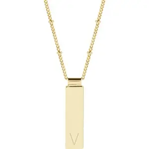BROOK & YORK Maisie Initial Pendant Necklace - Gold V