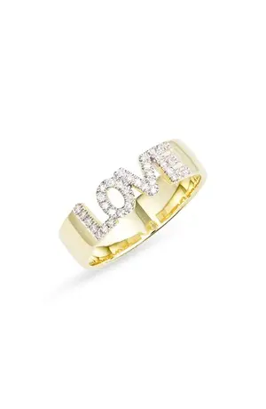 Meira T 14k Gold Diamond Love Band Ring - Yellow Gold