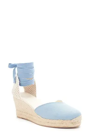 Soludos Lyon Ankle Wrap Wedge Espadrille