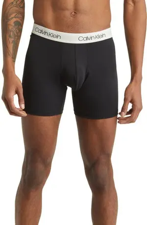 Calvin Klein 3-pack Low Rise Microfiber Stretch Boxer Briefs Black Multi