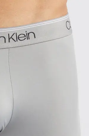 Calvin Klein 3-pack Low Rise Microfiber Stretch Boxer Briefs - Black/griff
