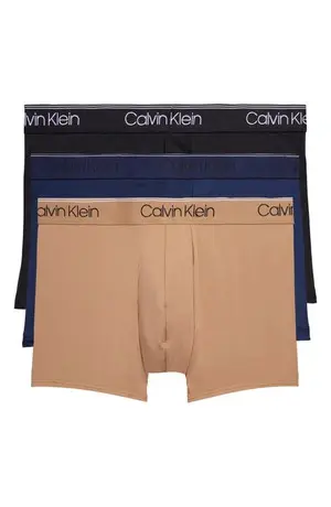 Calvin Klein 3-pack Low Rise Microfiber Stretch Boxer Briefs Black/navy/tiger