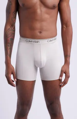 Calvin Klein 3-pack Low Rise Microfiber Stretch Boxer Briefs Black/syrah