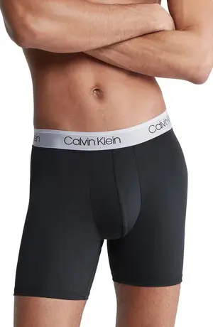 Calvin Klein 3-pack Low Rise Microfiber Stretch Boxer Briefs Gev Black W/da
