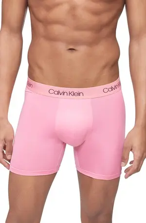 Calvin Klein 3-pack Low Rise Microfiber Stretch Boxer Briefs Kle Anb/ Cld/ Rsd
