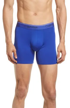Calvin Klein 3-pack Low Rise Microfiber Stretch Boxer Briefs Orange/ Blue/ Olive