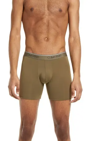 Calvin Klein 3-pack Low Rise Microfiber Stretch Boxer Briefs Polaris Blue/ Multi