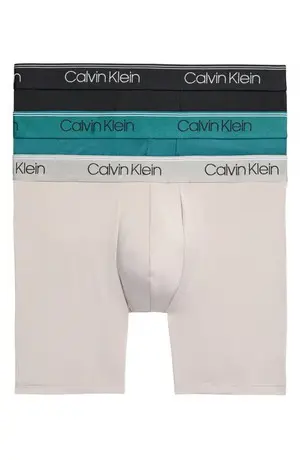 Calvin Klein 3-pack Low Rise Microfiber Stretch Boxer Briefs Psb Black/ash/m