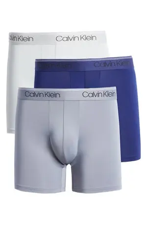 Calvin Klein 3-pack Low Rise Microfiber Stretch Boxer Briefs W80 Bk Raod Wb