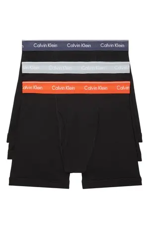 Calvin Klein Classics 3-pack Cotton Boxer Briefs Black Blue Inferno Overcast