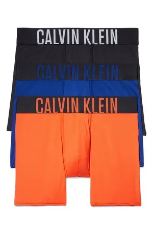 Calvin Klein Classics 3-pack Cotton Boxer Briefs Black/ Orange/ Blue