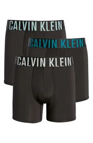 Calvin Klein Classics 3-pack Cotton Boxer Briefs Black W Ocean
