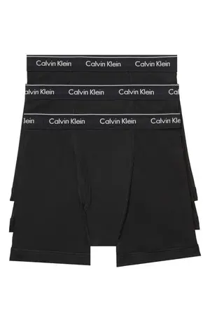 Calvin Klein Classics 3-pack Cotton Boxer Briefs - Black