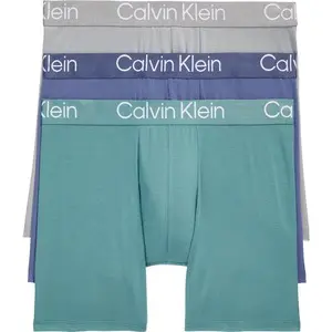 Calvin Klein Classics 3-pack Cotton Boxer Briefs Blue Indigo/ Green/ Grey