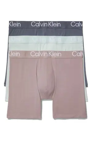 Calvin Klein Classics 3-pack Cotton Boxer Briefs Grey/ Rose