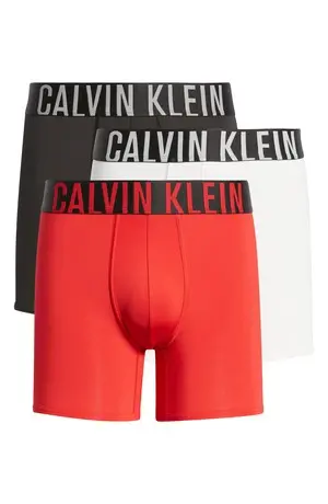 Calvin Klein Classics 3-pack Cotton Boxer Briefs White/ Red Combo