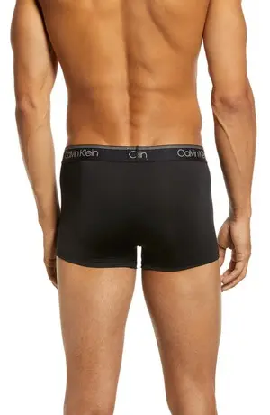 Calvin Klein 3-pack Low Rise Microfiber Stretch Trunks - Black