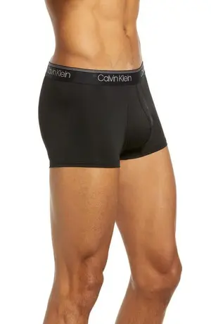 Calvin Klein 3-pack Low Rise Microfiber Stretch Trunks - Black