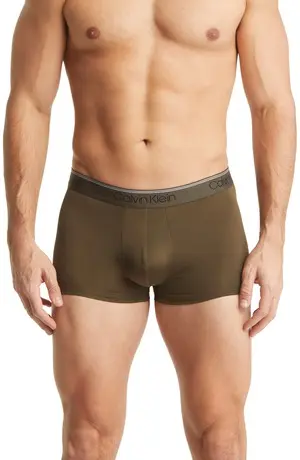 Calvin Klein 3-pack Low Rise Microfiber Stretch Trunks Olive/tapio