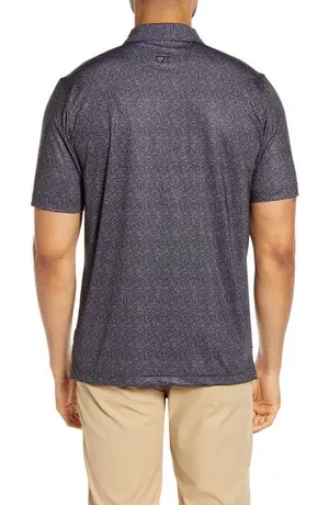 Cutter & Buck Pike Micro Floral Print Polo - Black
