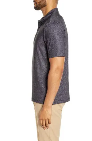 Cutter & Buck Pike Micro Floral Print Polo - Black