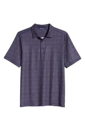 Cutter & Buck Pike Micro Floral Print Polo - Black