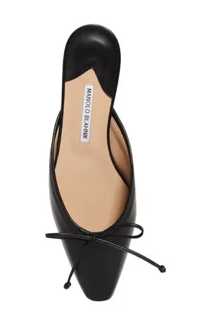 Manolo Blahnik Ballerimu Mule - Black