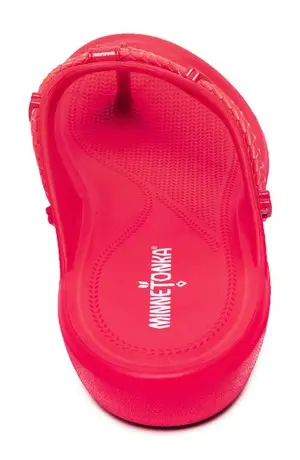 Minnetonka Silverthorne Prism Waterproof Flip Flop - Raspberry