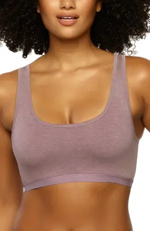 Felina Scoop Neck Knit Bralette Lavender