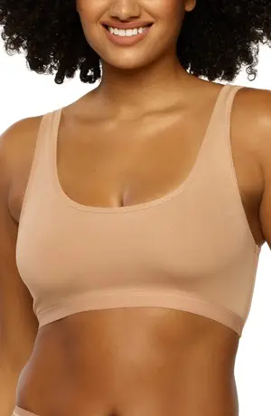 Felina Scoop Neck Knit Bralette Praline