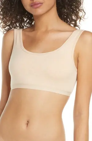 Felina Scoop Neck Knit Bralette - Wet Wheat